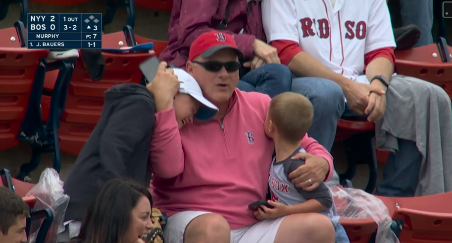 Kid Throws Foul Ball Back Onto Field Big Brother Is Not Happy
