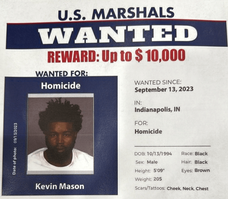 MCSO: Murder Suspect Kevin Mason Leaves Indianapolis