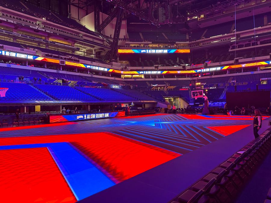 The new LED basketball court that the NBA will unveil for All-Star