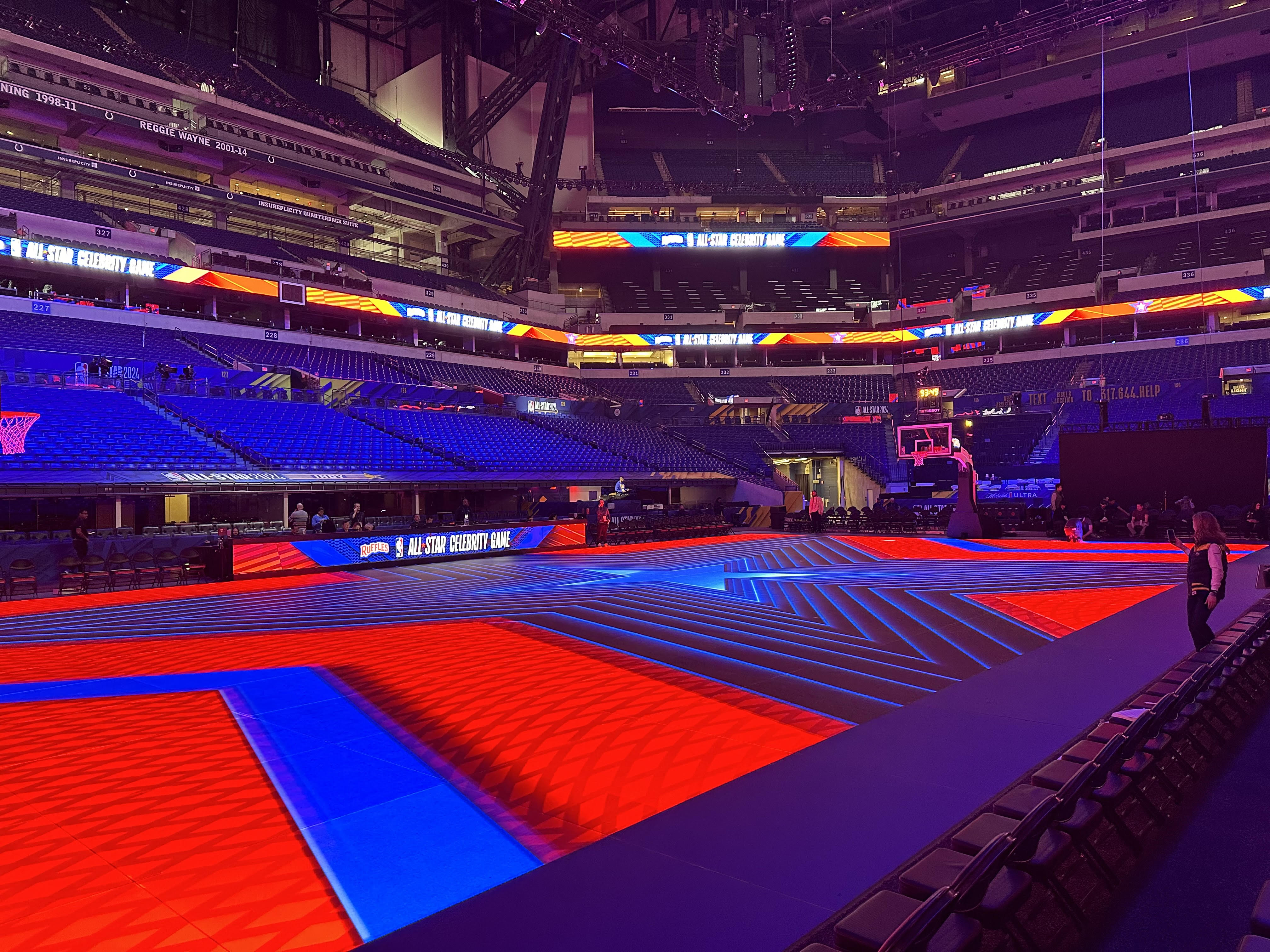 The new LED basketball court that the NBA will unveil for All-Star