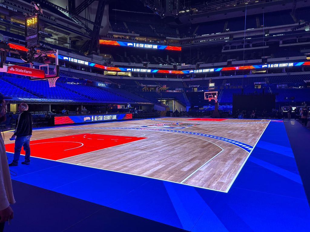 The new LED basketball court that the NBA will unveil for All-Star