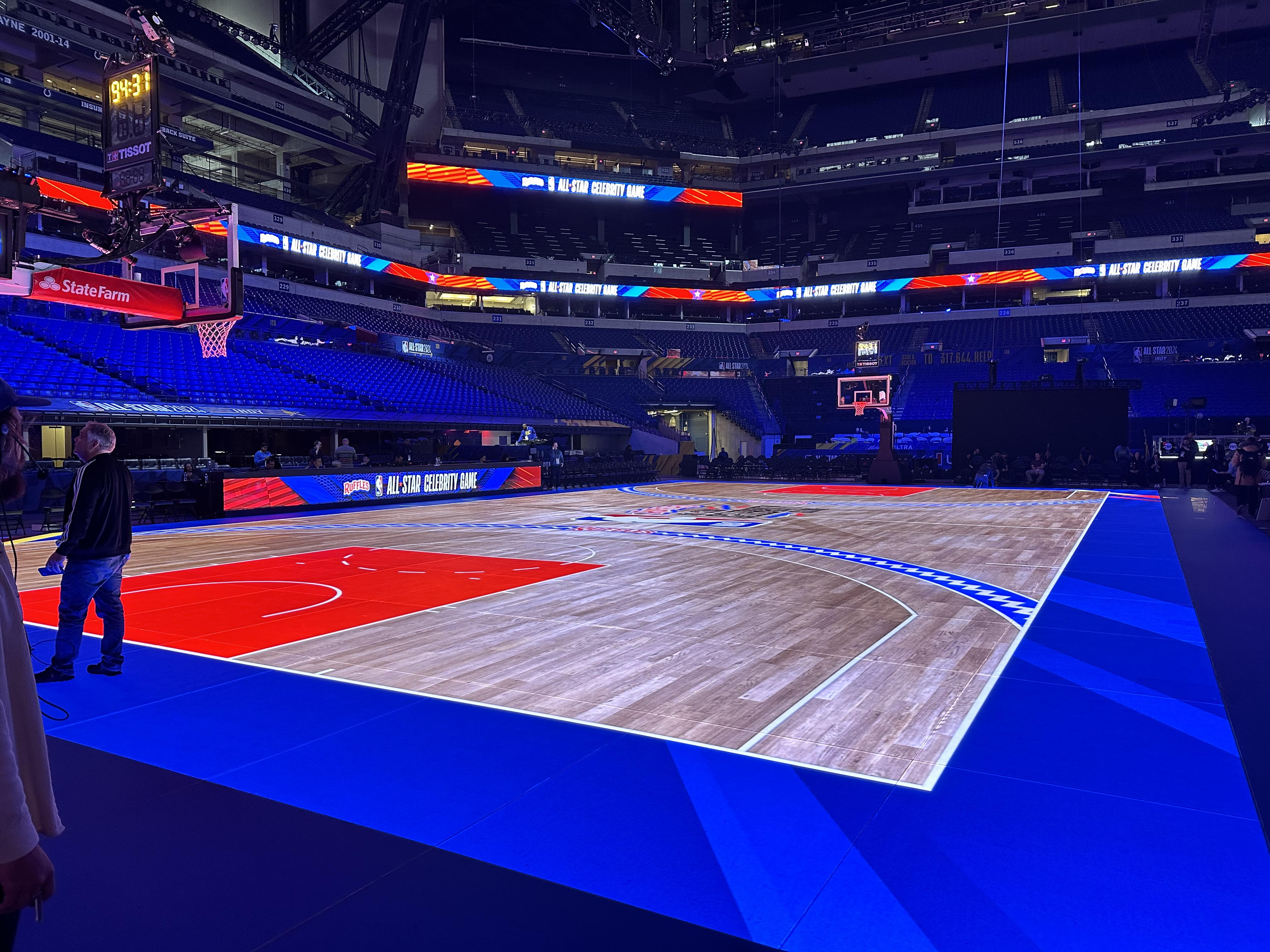 The new LED basketball court that the NBA will unveil for All-Star