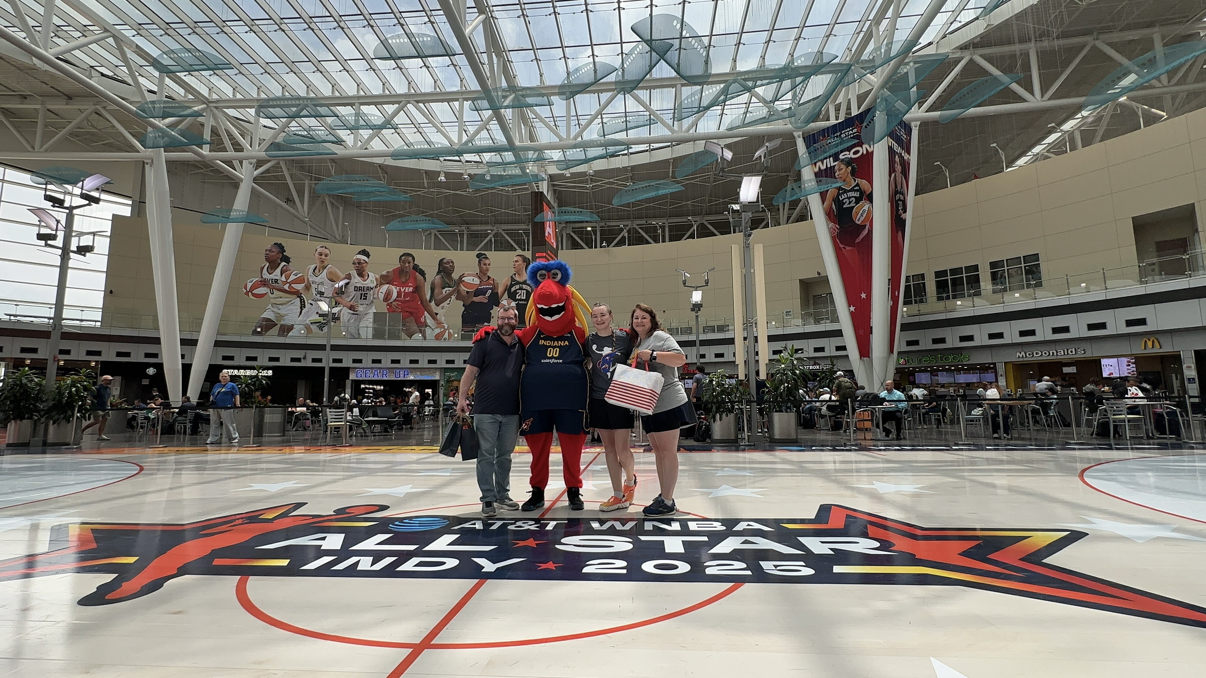 Indy Airport Hosts WNBA All-Star Fun with Local Family