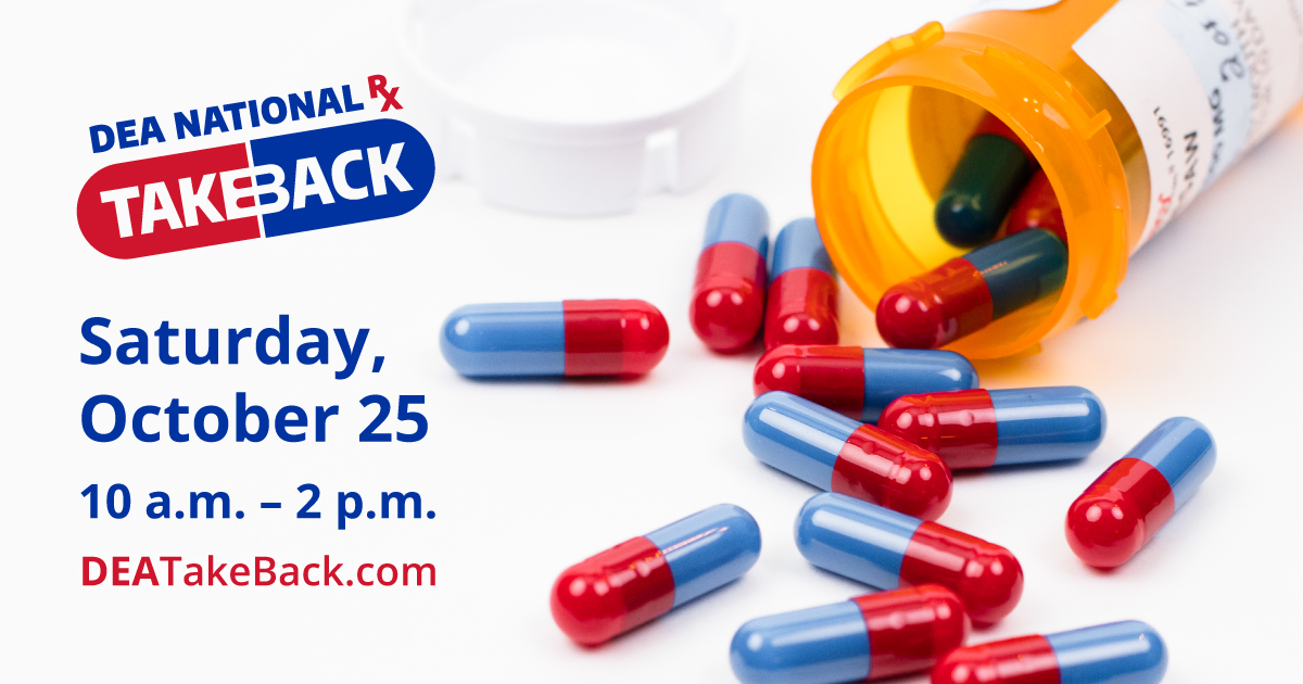 Clean Out Cabinets: Drug Take Back Day Set for October 25