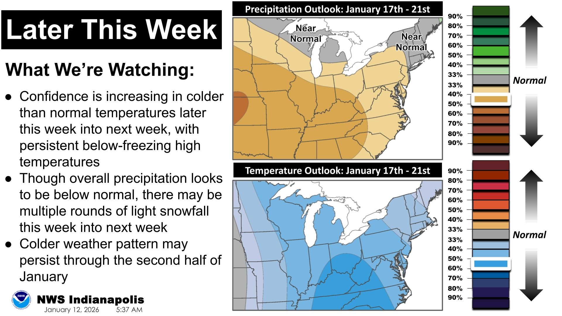 NWS: Light Snow Through Friday, Minor Accumulation