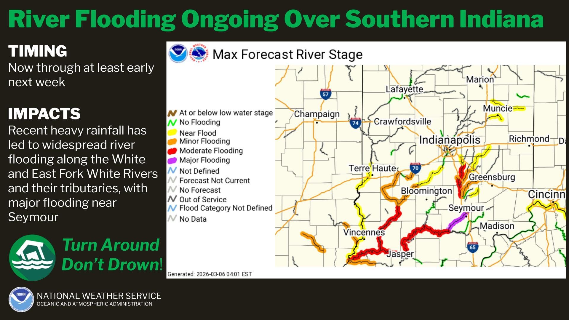 Isolated Storm Risk in Indiana as Flooding Persists